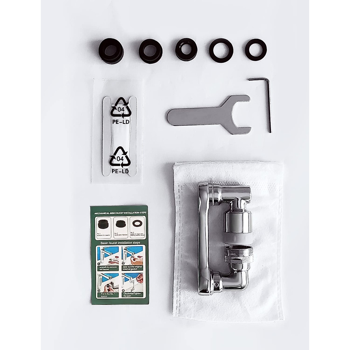 1080° Rotating Faucet Extender Aerator, MISS FIRE Multifunctional Kitchen Sink Swivel Faucet Sprayer Attachment for kitchen, bathroom, laboratory with 2 Water Outlet Modes