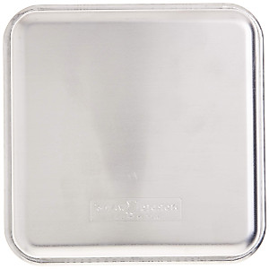 Nordic Ware Natural Aluminum Commercial Baker's Half Sheet, 2-Pack (Silver) and Nordic Ware Naturals Aluminum Commercial 8" x 8" Square Cake Pan (Silver)