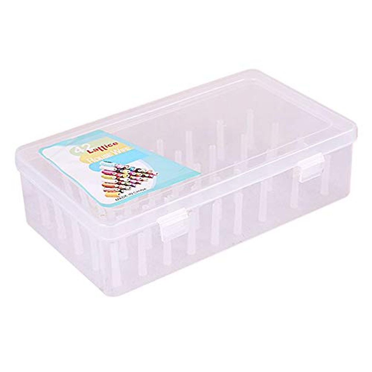 Bonarty 42 Slots Sewing Thread Holders for Spools of Thread, Empty Storage Box, Compact, Portable and Travel Friendly, Keep Neat and Dust-Pro-of