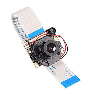 Dorhea for Raspberry Pi 4 B 3 B+ Camera Module Automatic IR-Cut Switching Day/Night Vision Video Module Adjustable Focus 5MP OV5647 Sensor 1080p HD Webcam for Raspberry Pi 2/3 Model B Model A A+