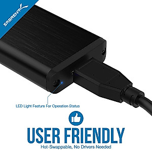 SABRENT USB 3.0 mSATA II or III/5GBp/s SSD Enclosure Adapter [Support UASP] (EC-UKMS)