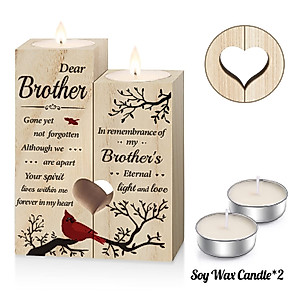 Memorial Gifts - Memorial Candle Gifts for Loss of Brother - Sympathy Gifts for Loss of Brother, Bereavement Gifts for Loss of Brother