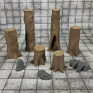 Extruded Gaming Chestnut Trees #3 Tabletop RPG Set