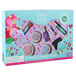 Luna Star Naturals Klee Kids Deluxe Play Makeup Kit. Gentle and Non-Toxic. Made in USA. (Flower Power Fairy)