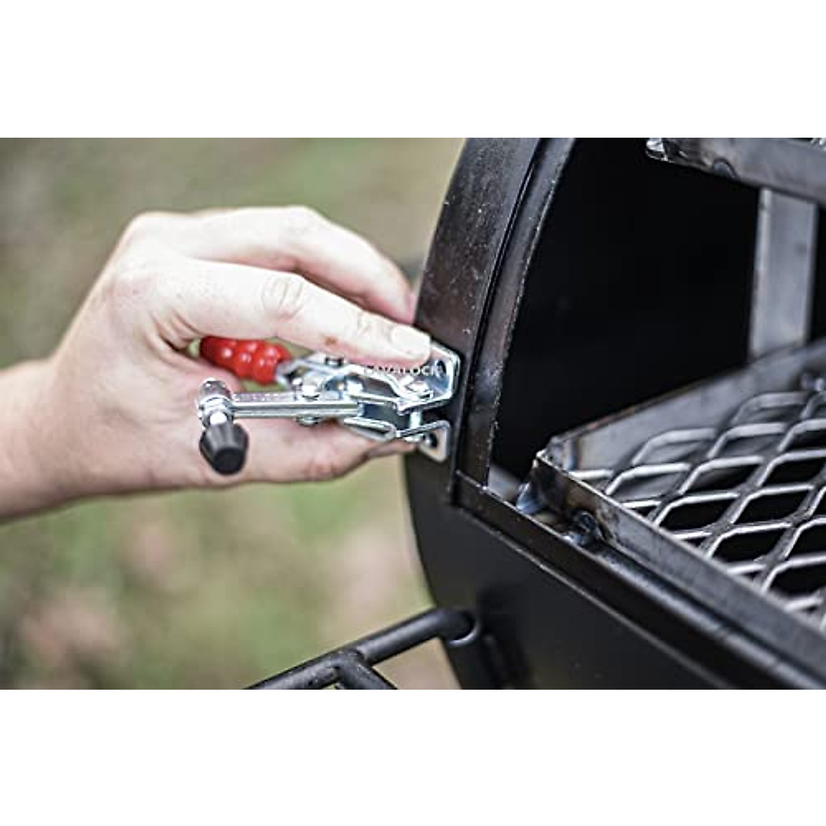 Total Control Offset Smoker Mod Kit for Oklahoma Joe's, and Most Other Offset Smokers Includes Gaskets, Lid Latches and Charcoal Basket (for Oklahoma Joe's Highland)