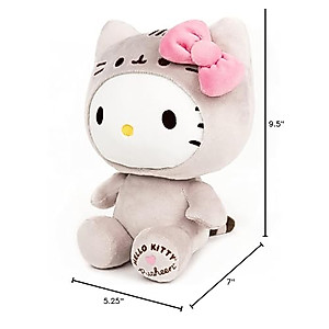 GUND Hello Kitty x Pusheen Stuffed Animal, Hello Kitty Costume Plush, Kawaii Plushie for Collectors, 9.5”