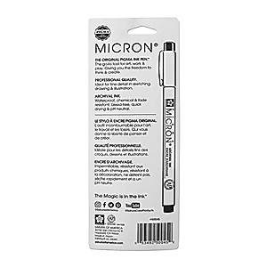 Sakura Pigma 50045 Micron Blister Card Ink Pen Set, Black, 003 Black 1CT
