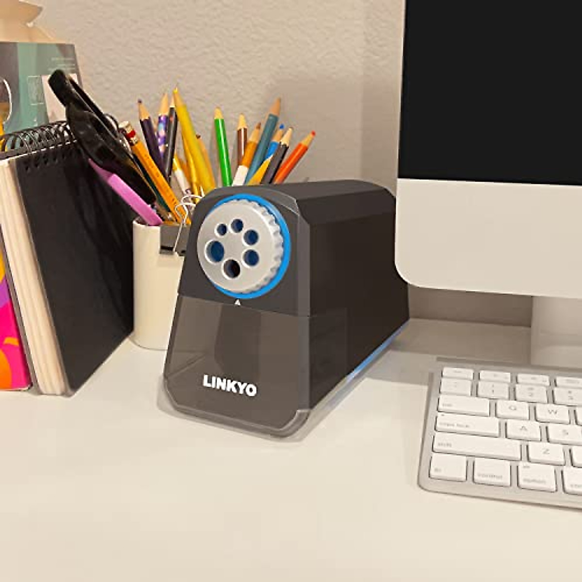 LINKYO Electric Pencil Sharpener Pro (Heavy Duty, Black)