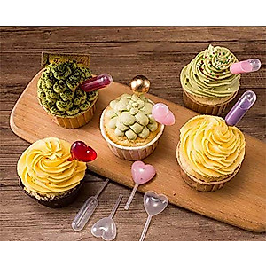 Pack of 50 4ml Transparent Plastic Cupcake Pipettes (Star Shape)