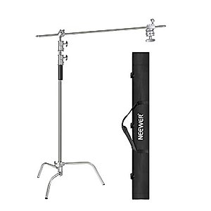Neewer 10 Feet/3 Meters C-Stand Light Stand with 4 Feet/1.2 Meters Extension Boom Arm, 2 Pieces Grip Head and Carry Bag for Photography Studio Video Reflector, Umbrella, Monolight, etc (Basic Version)