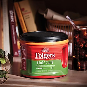 Folgers Half-Caff Medium Roast Ground Coffee, 22.6 Ounce (Pack of 6)