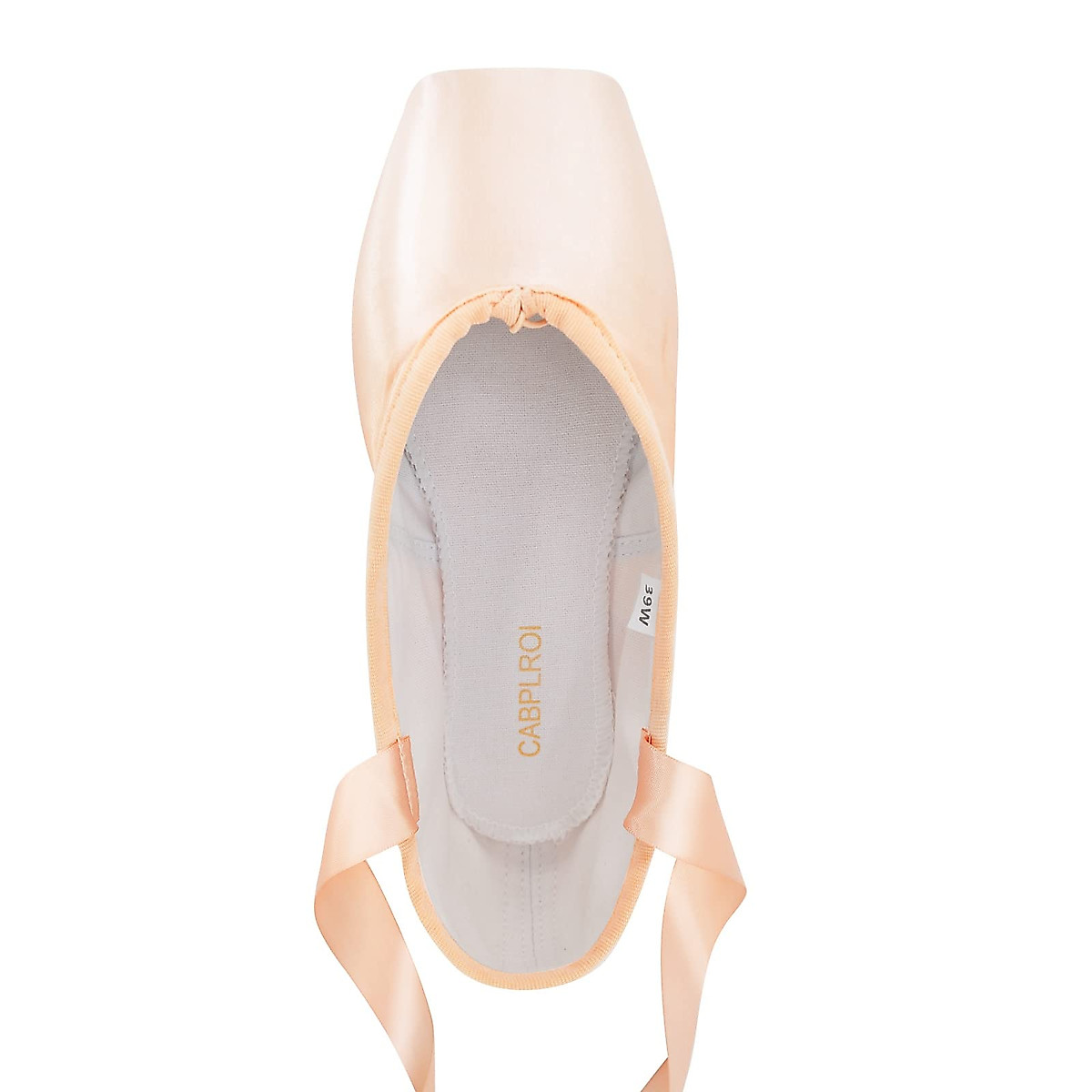 CABPLROI Women's Ballerina Shoes Professional Ballet Dance Satin Pointe Shoes for Girls with Bag and Toe Pads (Pink, Adult, Numeric_7)