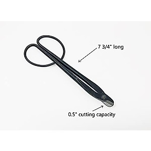 U-nitt 4-pc Bonsai Tool Set/House Plant Shears Black Carbon Steel: Concave Cutter; Knob Cutter; Wire Cutter; Basic Shears: in a Leather Case