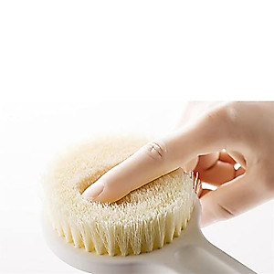 INGVY Dry Brushing Body Brush 1pc Long Handle Nylon Bath Brush Soft Body Scrubber Shower Exfoliator Scrub Skin Massager Cleaning Brush Deep Cleaning Tool