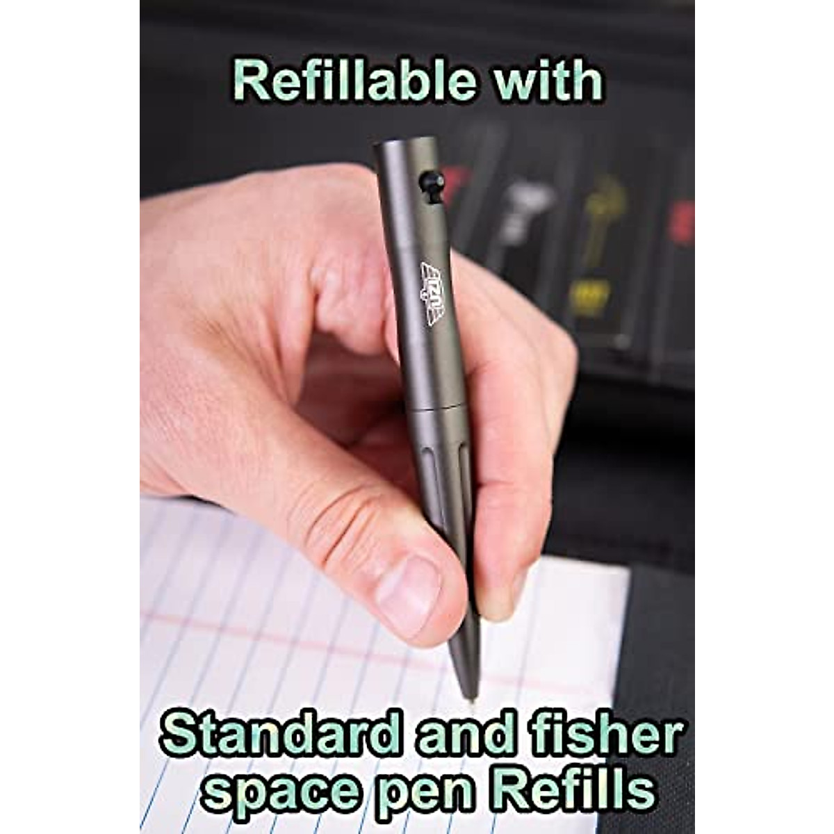 UZI Tactical Bolt Action Pen, Ultra Durable Aircraft Aluminum (UZI-Tacpen15-GM) Ballpoint Writing Tactical Pen Gun Metal