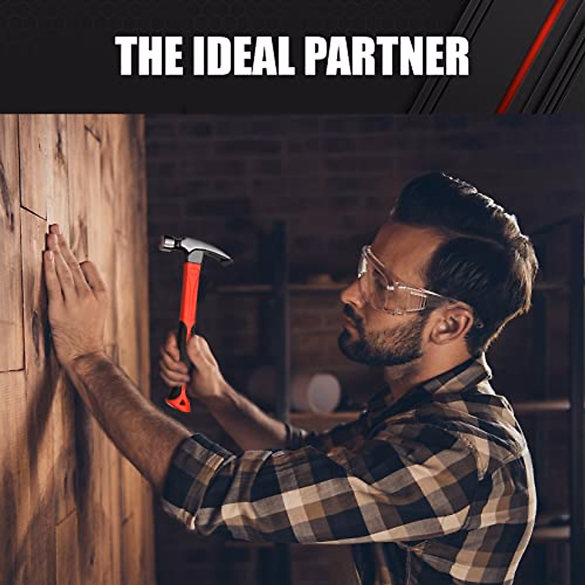 C&T 6-Piece Hammer Set, Fiberglass Handle & Mallet Set, With Shock Reduction Grip, Metal Working | Garage Home Kit | Mechanic Tools | Sledge Hammer | blacksmith Hammer | Ball Peen Hammers | Hand Tools