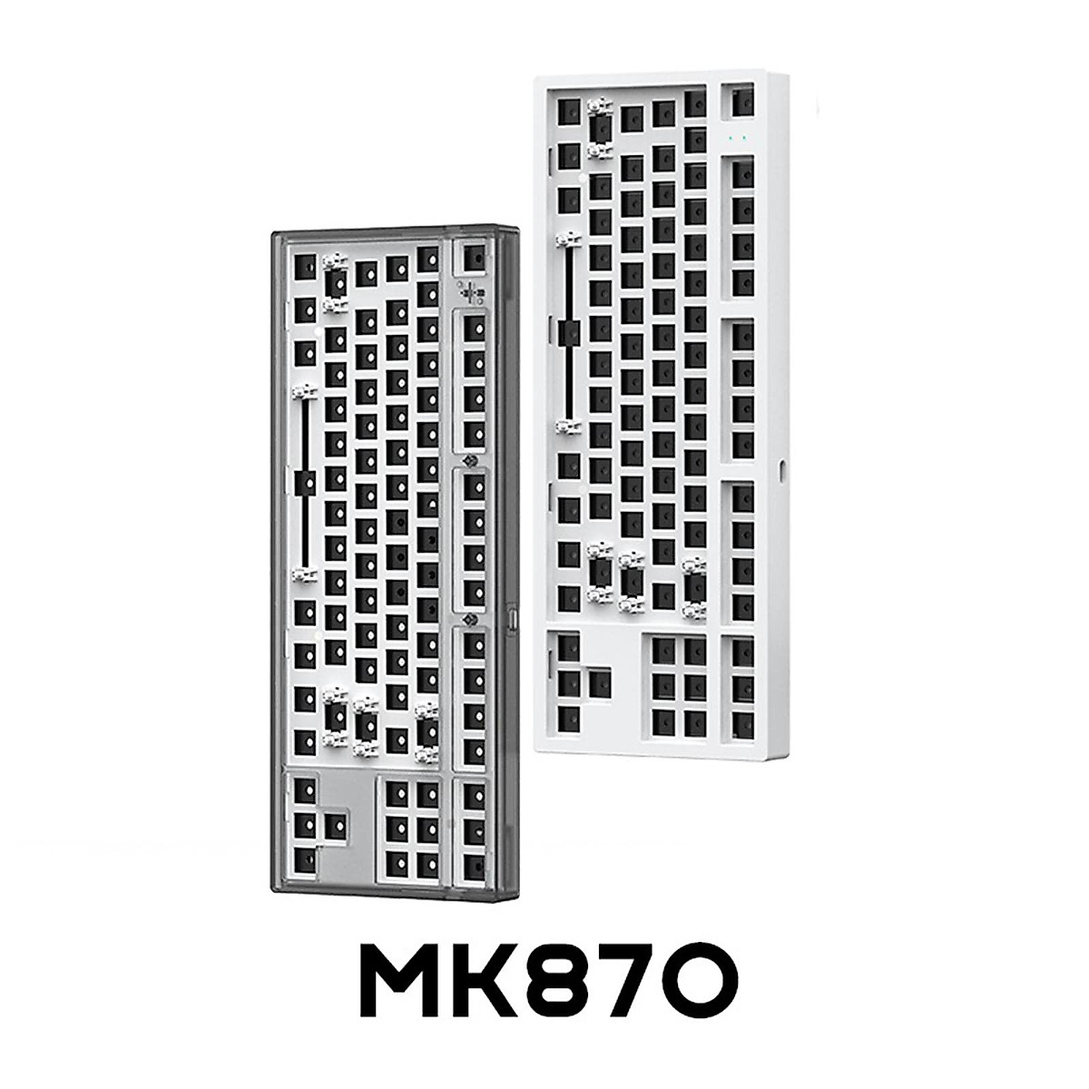 Ronyme Mk870 Translucent 87 Keys Mechanical Gaming Keyboard Full Key FN2 Layer Editing Programming, White