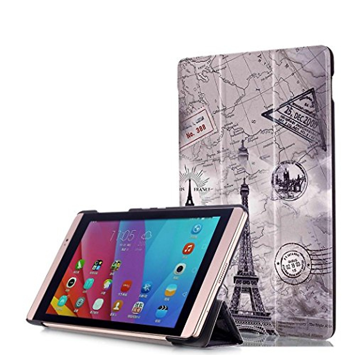 MNtech New Sleep Folding Stand Painted Leather Protective Case Cover For HUAWEI Mediapad M2 8.0inch (D)