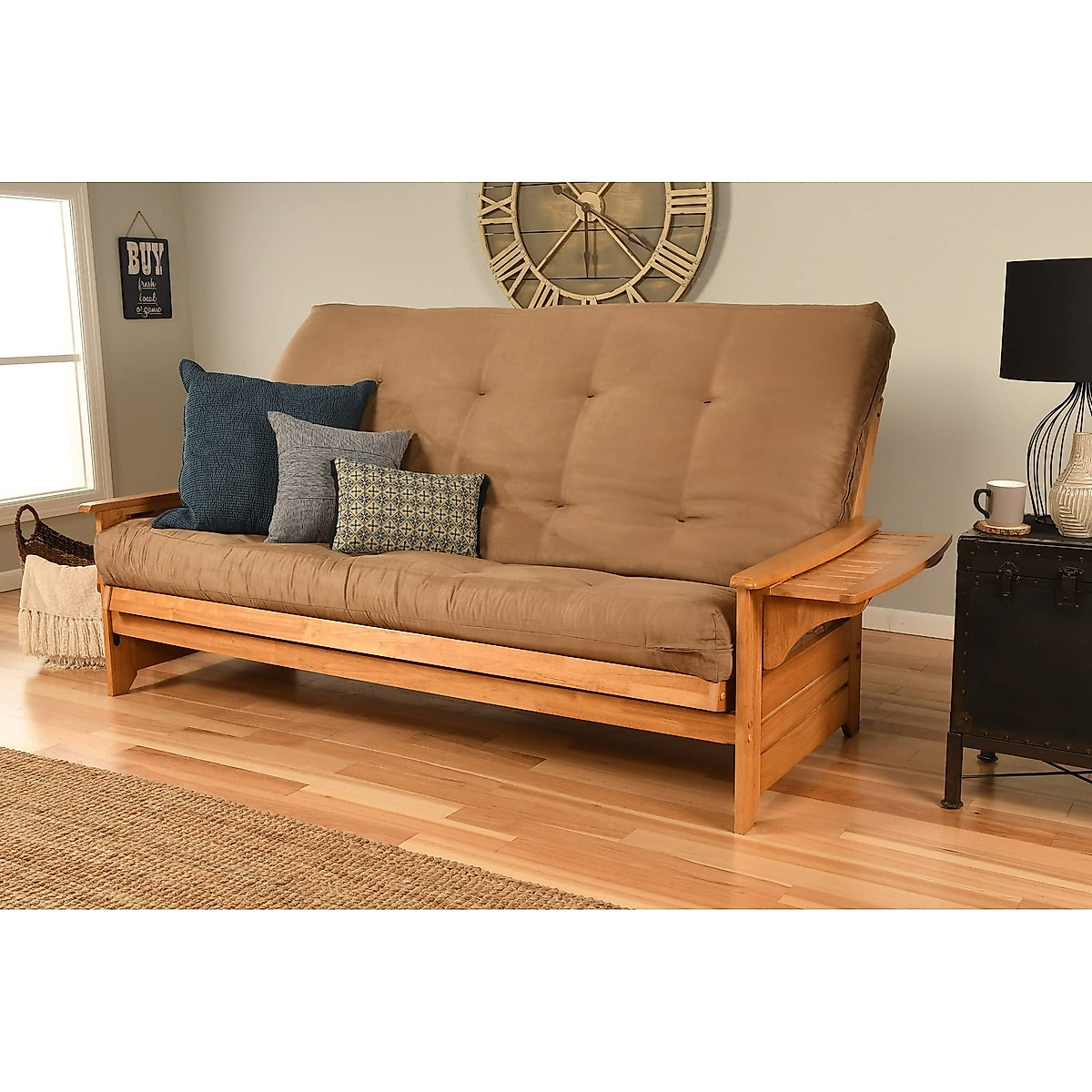 Somette Coil Hinged Queen-size Mattress (Mattress Only) Suede Black Foam, Cotton Innerspring Traditional, Casual 8 in