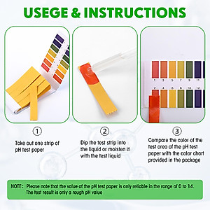 Handepo 50 Pack pH Test Strips 1-14 Universal pH Test Paper Full Range Litmus Test Paper Strips pH Test 4000 Strips for Teaching, Student, Chemistry Experiment, Saliva Urine Water Soil