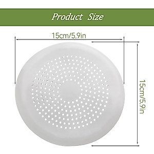 Waziaqoc 2 Pack Drain Hair Catcher, Durable Silicone Round Hair Stopper Shower Drain Covers for Bathroom, Bathtub and Kitchen, Easy to Install and Clean(White)