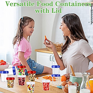 Yuzi Salad Dressing Container to Go - 4oz Small Containers with Lids Leakproof Condiment Containers, Reusable Plastic Sauce Containers Stackable Small Dipping Sauce Cups Set BPA-Free (10 Packs