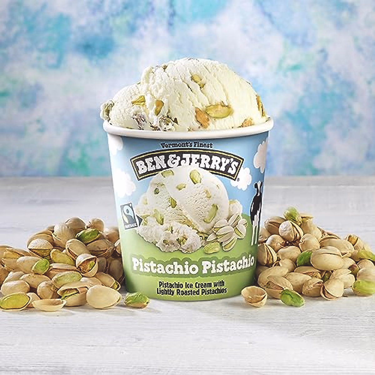 Ben & Jerry's Pistachio Pistachio Ice Cream Pint Non-GMO 16 oz