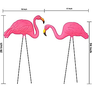 GiftExpress Large Bright Pink Flamingo Yard Ornament/Flamingo Garden Statue/Pink Flamingo Garden Yard Decor (Pack of 4)