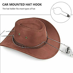 VOSAREA 2pcs Car Mounted Hat Racks Hat Holder Auto Car Hat Hanging Rack Holder Hat Organizer Stand for Truck Car Accessories