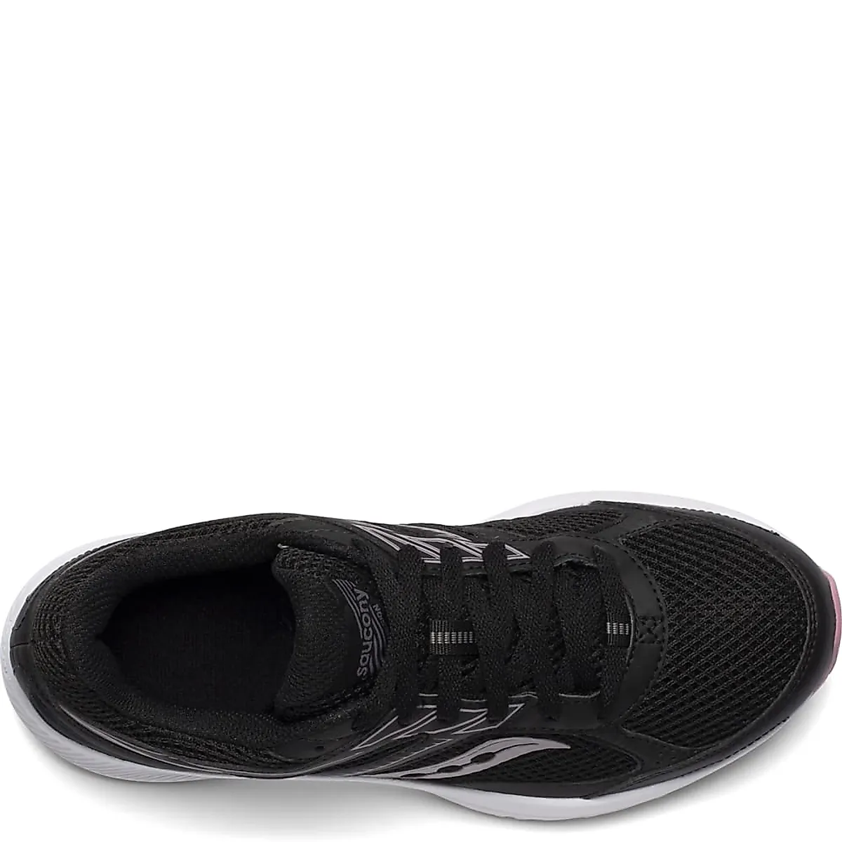 Saucony Women's Cohesion 14 Running Shoe, Black/Pink, 8.5