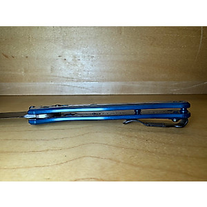 Generic Midnight Lagoon Blue, Billet Aluminum, Full Size Bugout, Topography side Scales, Gift for dad, Everyday Carry Knife Scales