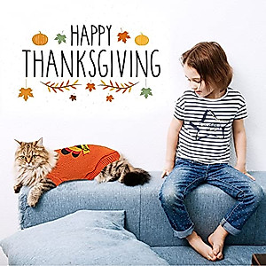 HUMLANJ 2 Packs Knitted Cat Sweater Thanksgiving Turtleneck Turkey Sweater Pet Cat Sweaters for Cats Warm Pullover Small Dog Puppy Knitwear