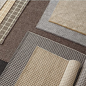 Dash and Albert Gridiron Indoor/Outdoor Area Rug - 8' x 10' Wheat Checkerboard Handwoven Accent Rug - Durable, Fade Resistant, High Traffic Friendly