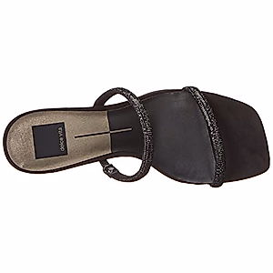 Dolce Vita Women's Noles Chunky Round Heel, Black Rhinestone, 8.5