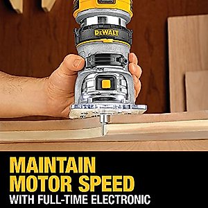 DEWALT Router, Fixed Base, Variable Speed, 1-1/4-HP Max Torque (DWP611) , Yellow