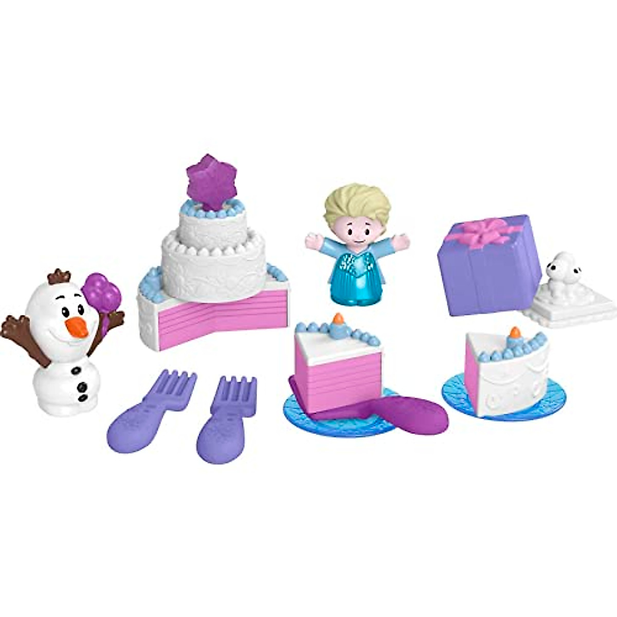 Disney Frozen Toddler Toy Little People Elsa & Olaf's Party 12-Piece Playset with Character Figures for Ages 18+ Months