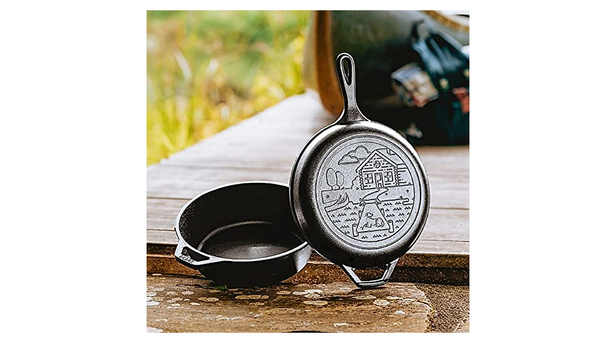 Lodge Cabin Combo Cooker - Versatile Cast Iron Cookware
