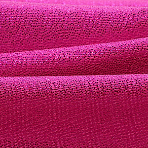 XFGIRLS Dance Shorts Set for Girls Sparkle Metallic Gymnastics Athletic Tumbling Shorts Hot Pink Size 7-8