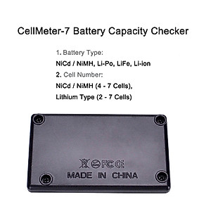 FPVking RC CellMeter-7 Digital Battery Capacity Checker Controller Tester for LiPo LiFe Li-ion NiMH Nicd