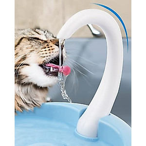 Rosfim Cat Water Fountain, 68 oz/2,0L LED Pets Dispenser Dog Water Fountain, Ultra Quiet Automatic Dog Drinking Fountain for Cat and Dog