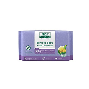 Aleva Naturals Newborn Starter Kit for Baby - Set of Wipes, 2 in 1 Hair & Body Wash, Daily Soothing Moisturizer, Sleep Easy Hair & Body Wash - 4 Piece Travel Set