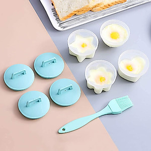 Egg Poacher - Hard Boiled Eggs without the Shell 5 Pcs Egg Poacher for Hard Boiled Eggs Non-stick Egg Cooker