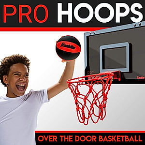 Franklin Sports Over The Door Mini Basketball Hoop - Pro Hoops Indoor Mini Hoop with Mini Basketball - Slam Dunk Approved Shatter Resistant Backboard - Bedroom + Office Mini Hoop + Ball - Small