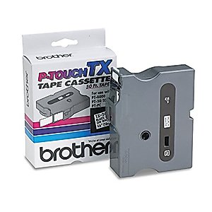 Brother Tx2411 Tx Labeling Tape for Pt-8000, Pt-Pc, Pt-30/35, 3/4-Inch W, Black On White