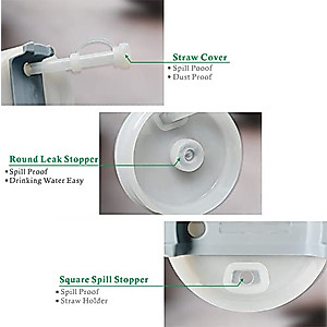 6pcs Spill Proof Stopper, Compatible with Stanley Cup 1.0 40oz/ 30oz, Tumbler Accessories, Including 2 Straw Cover Cap, 2 Square Spill Stopper and 2 Round Leak Stopper