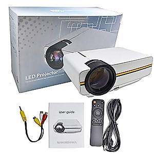 CXDTBH Upgrade Mini Projector 1080P 1800Lumen Portable LCD LED Projector Home Cinema USB Compatible 3D Beamer ( Color : D , Size : YG410 )