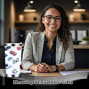 FOCIUZTA Playful & Vibrant Gaming 20oz Tumbler with lid, Travel Coffee Cup, Ideal for Easter, Gaming Enthusiast, Mother Day, and birthday gifts