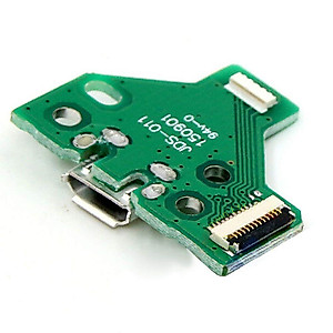 MMOBIEL Charging USB Port Replacement Compatible with PlayStation PS4 Controller Dualshock 4 Model: JDS-011 12 Pin Flex Cable Incl. (+) Screwdriver