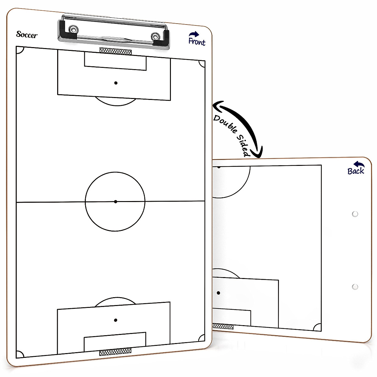 Scribbledo Soccer Dry Erase Coaching Board 15"x9" Soccer Whiteboard for Coaches Soccer Coaching Equipment Accessories Tactics Field Board Clipboard The Perfect Coach Gifts