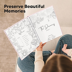 Pregnancy Journal, Pregnancy Announcements - 80 Pages Hard Cover Pregnancy Book For Mom To Be Gift - Pregnancy Gifts For New Moms - First Time Expecting Mom Gift - Baby Album And Memory Book (Blush)